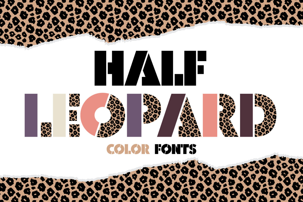 Half Leopard Color Fonts | Deeezy