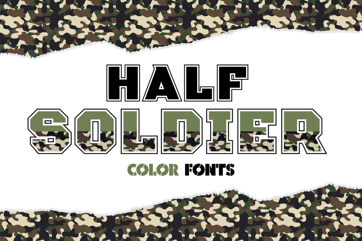 Half Soldier Color Fonts | Deeezy