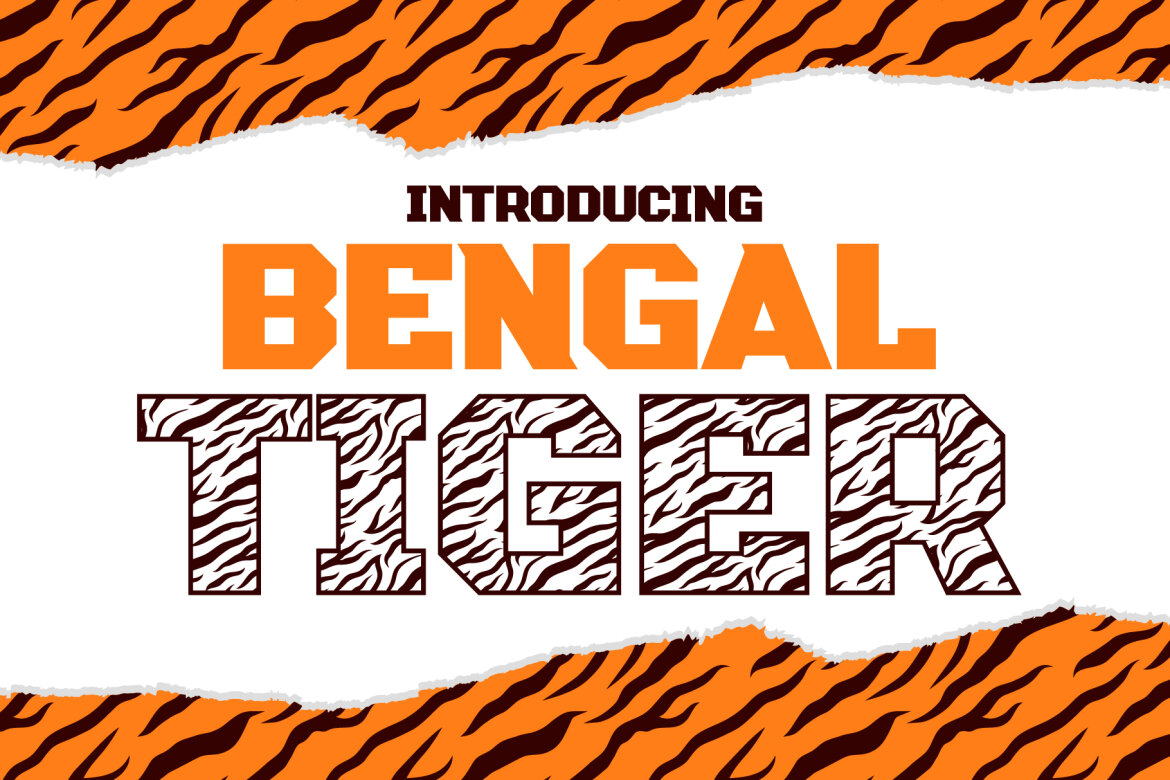 Bengal Tiger Decorative Font | Deeezy