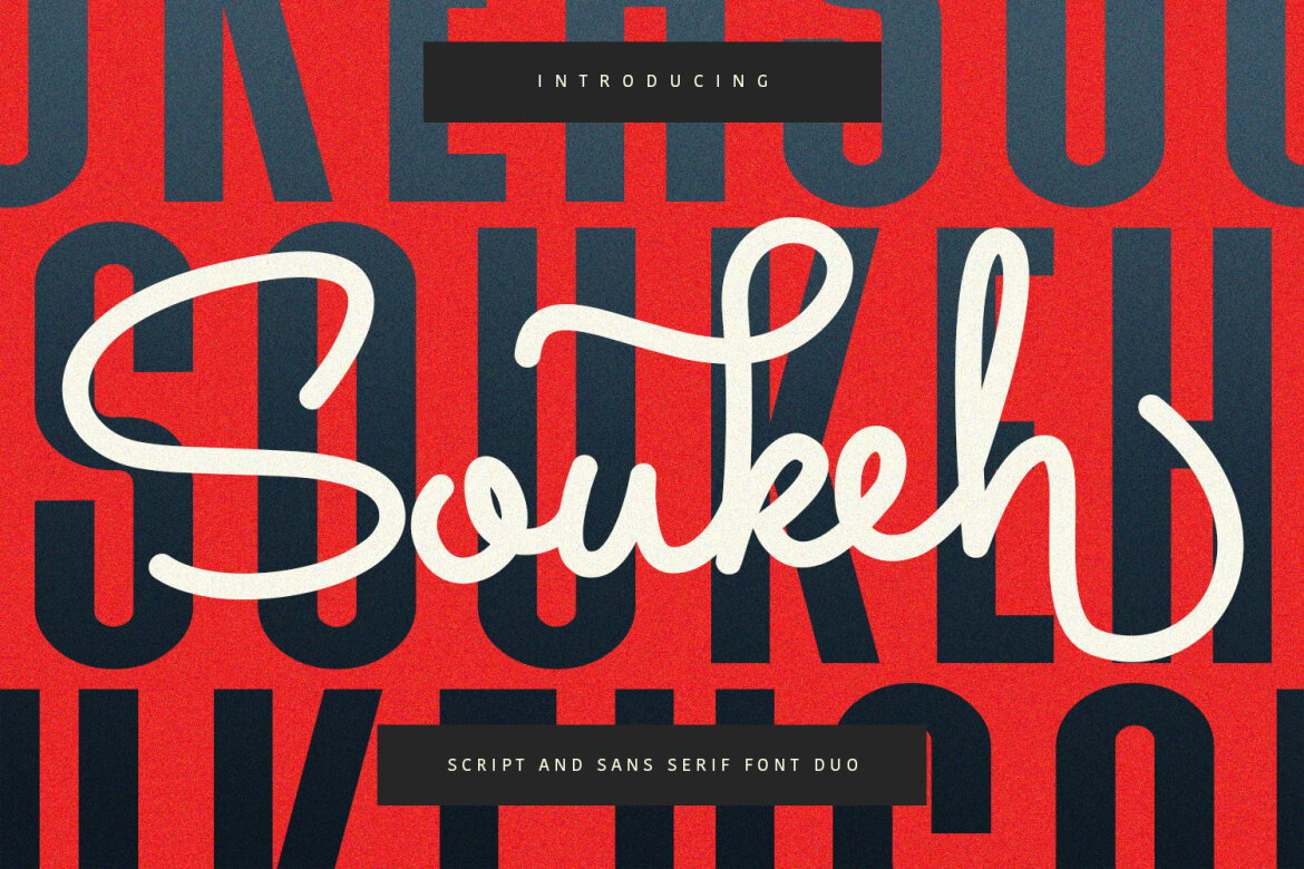 Soukeh Script Sans Serif Font Duo | Deeezy