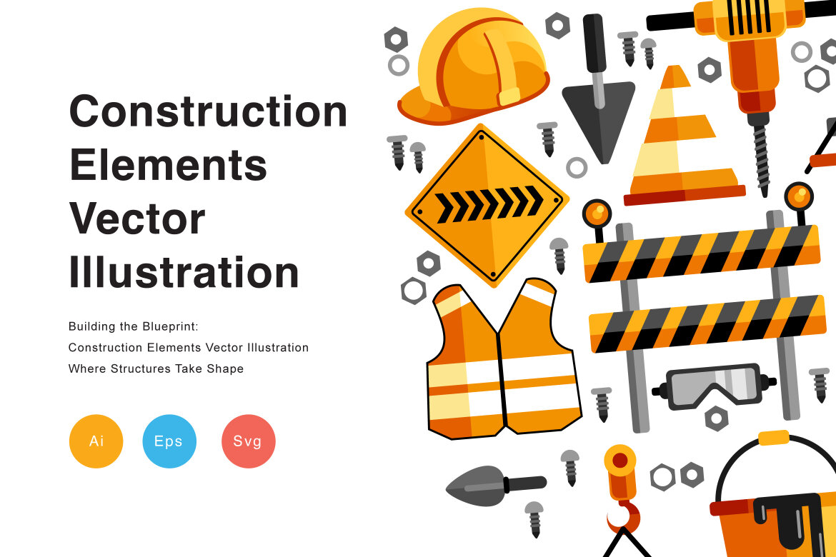Construction Elements Vector Illustration | Deeezy