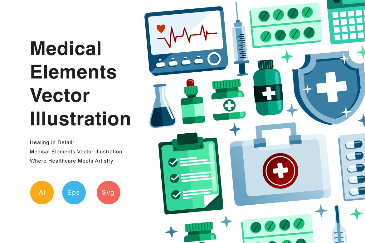 Medical Elements Vector Illustration | Deeezy