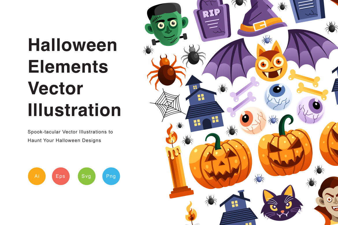 Halloween Elements Vector Illustration | Deeezy