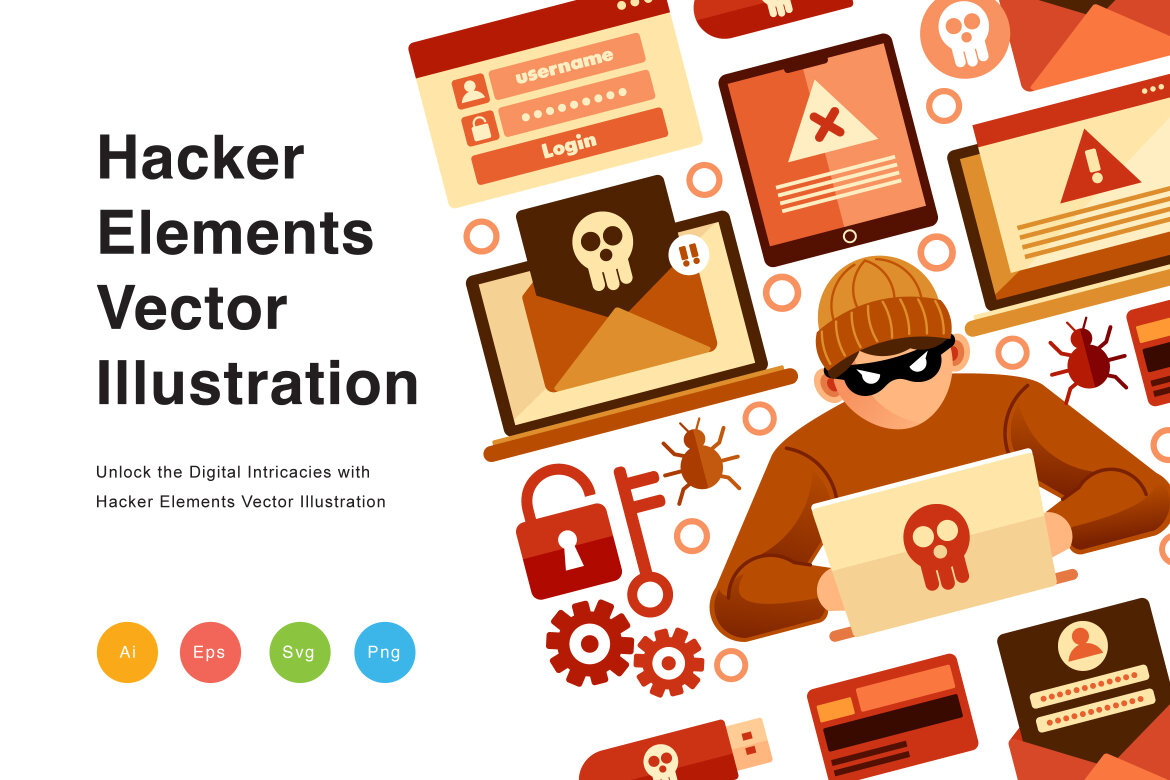 Hacker Elements Vector Illustration | Deeezy