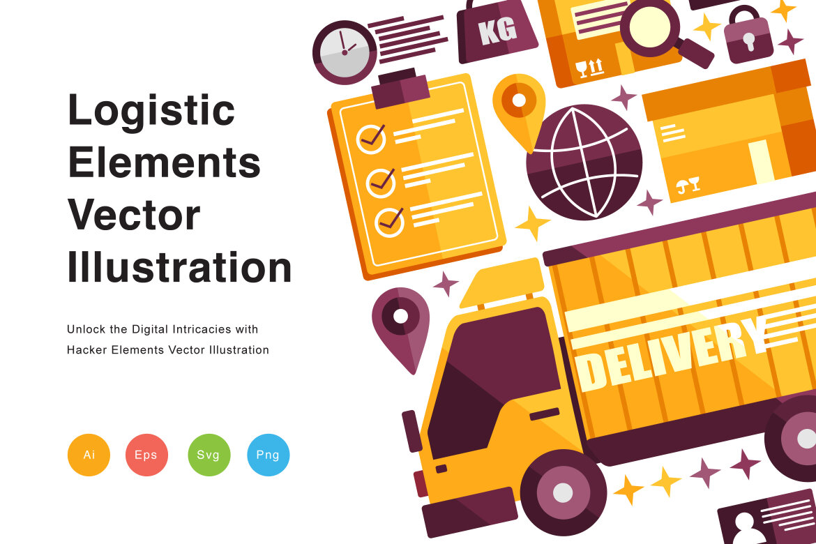 Logistic Elements Vector Illustration | Deeezy