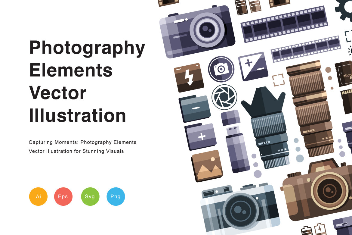 Photography Elements Vector Illustration | Deeezy