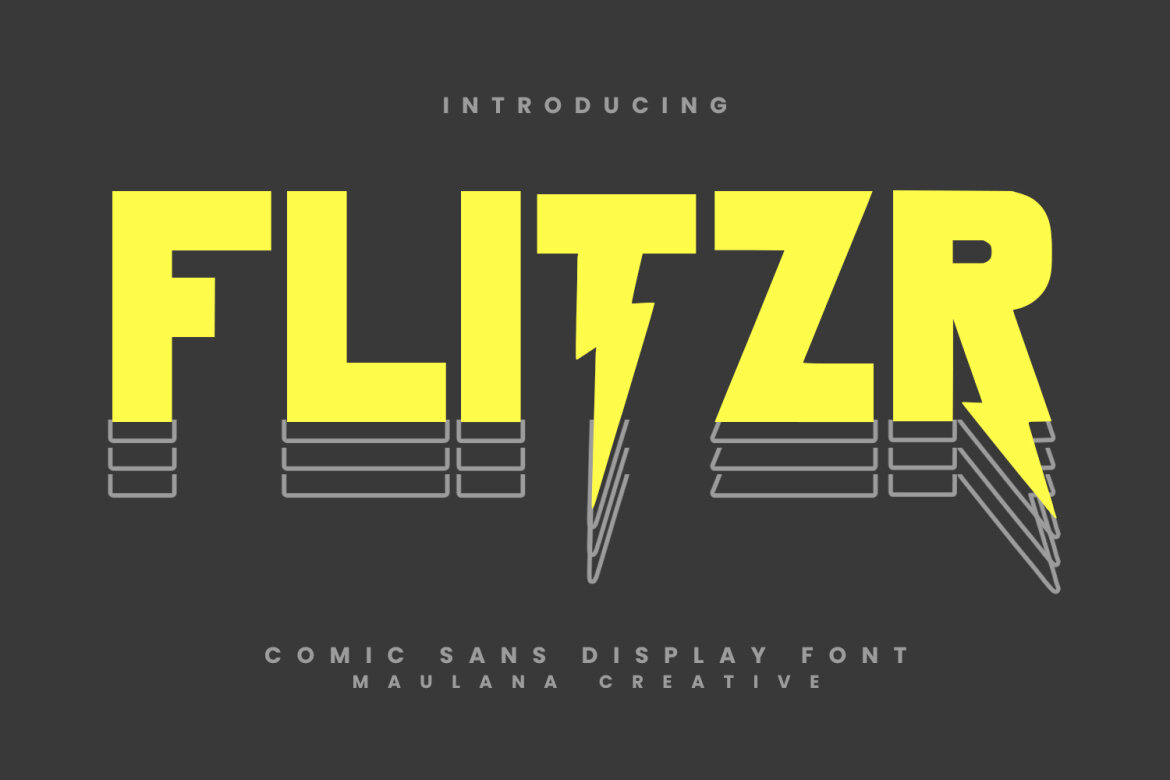 Flitzr Flash Comic Sans Display Font | Deeezy