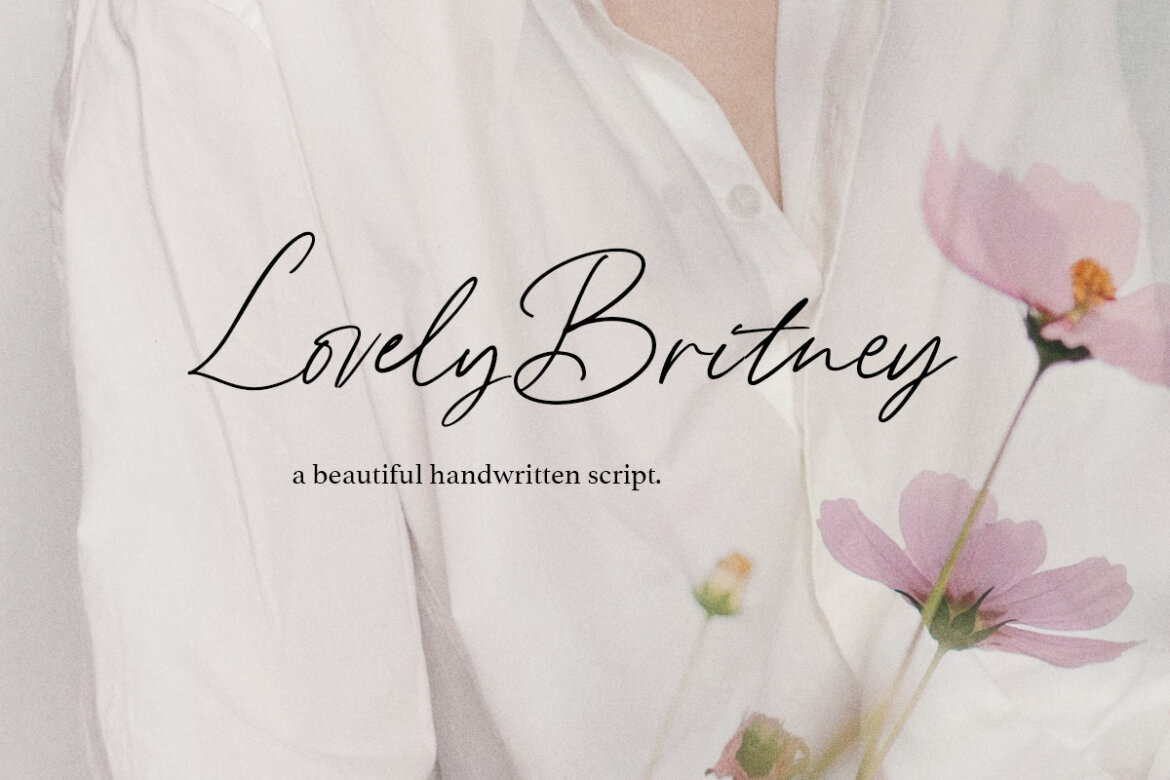 Lovely Britney - A beautiful handwritten script | Deeezy