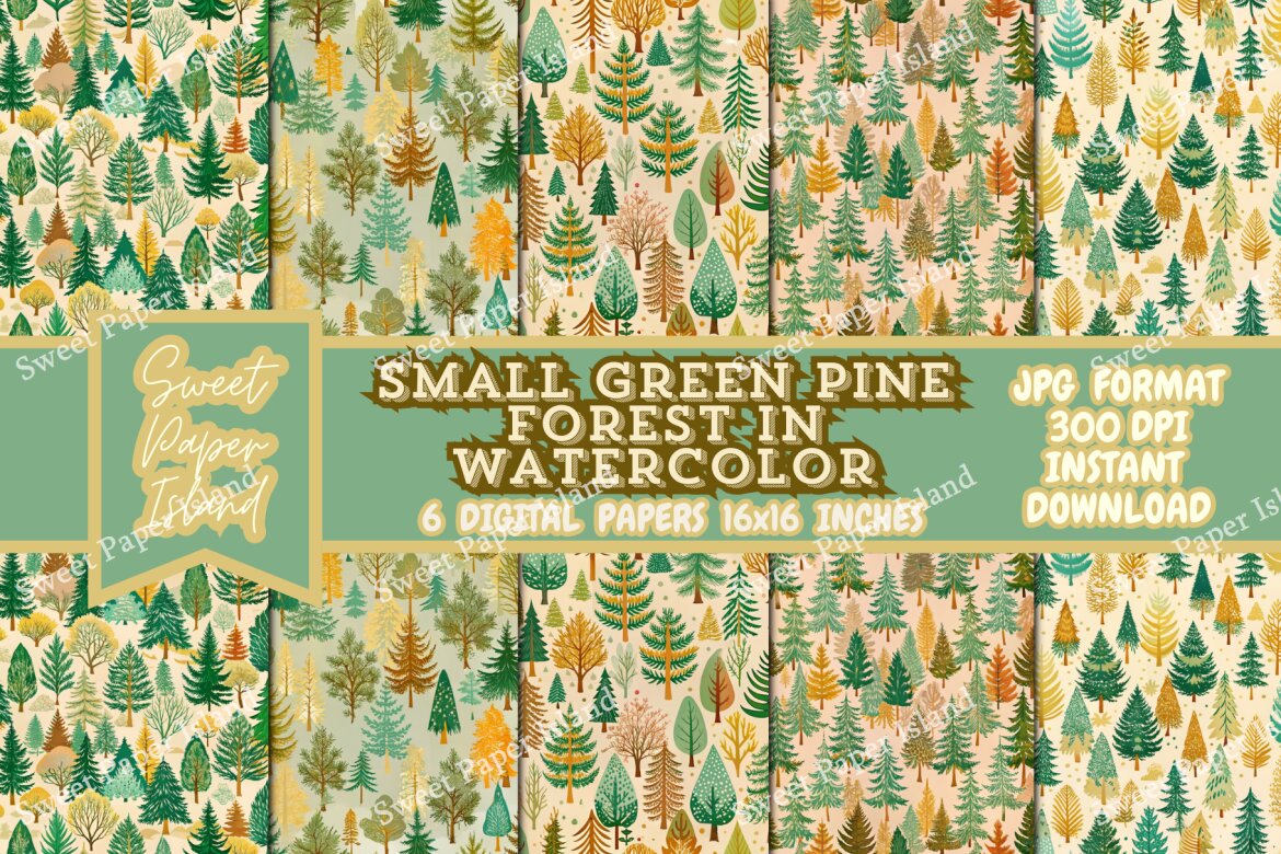 6 FREE Digital Papers - Pine Forest | Deeezy