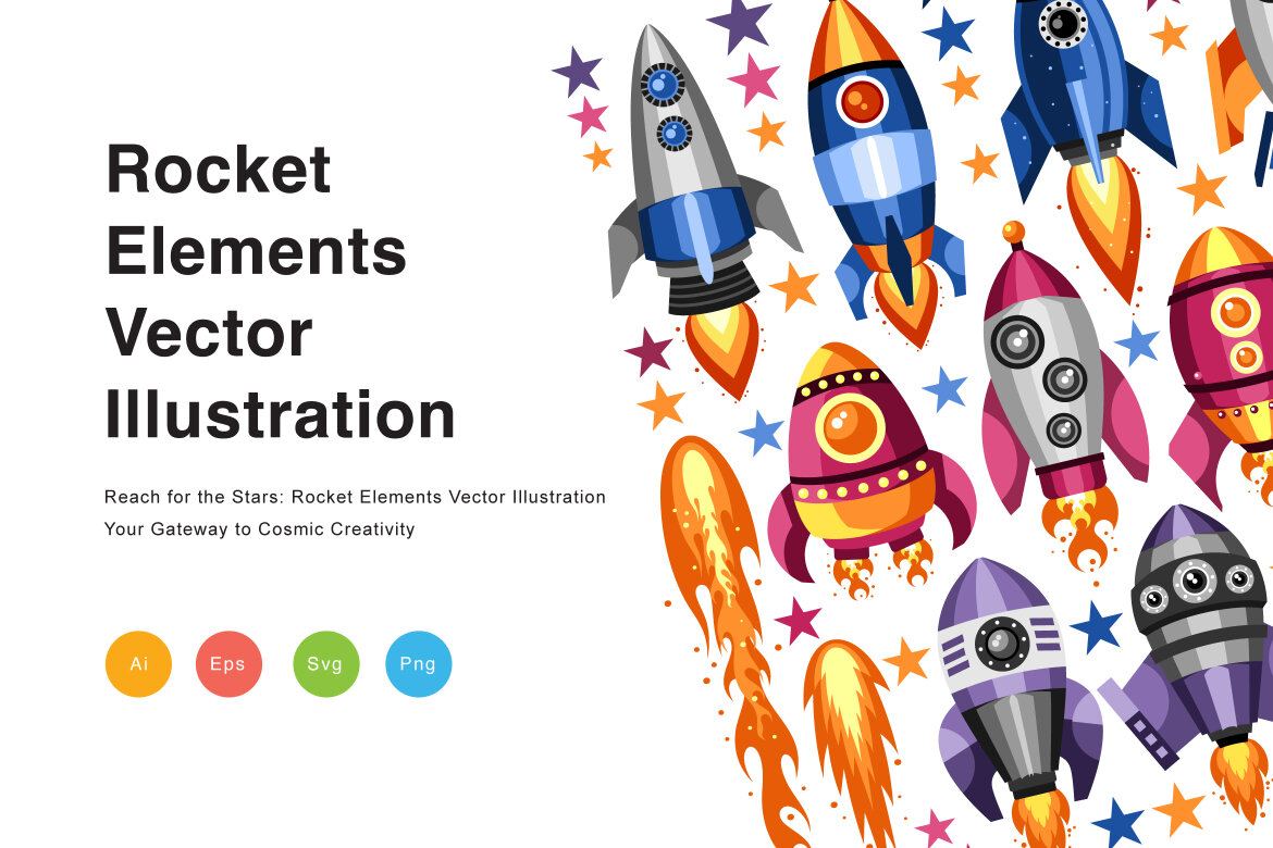 Rocket Elements Vector Illustration | Deeezy