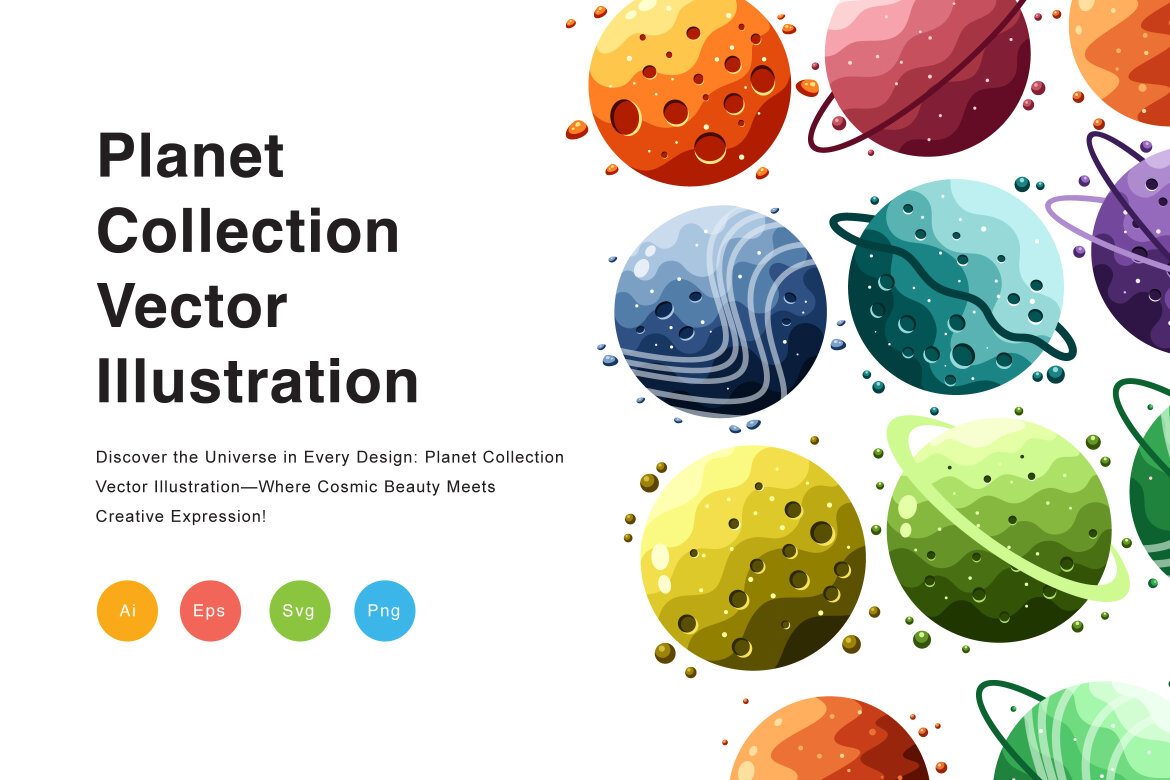 Planet Collection Vector Illustration | Deeezy