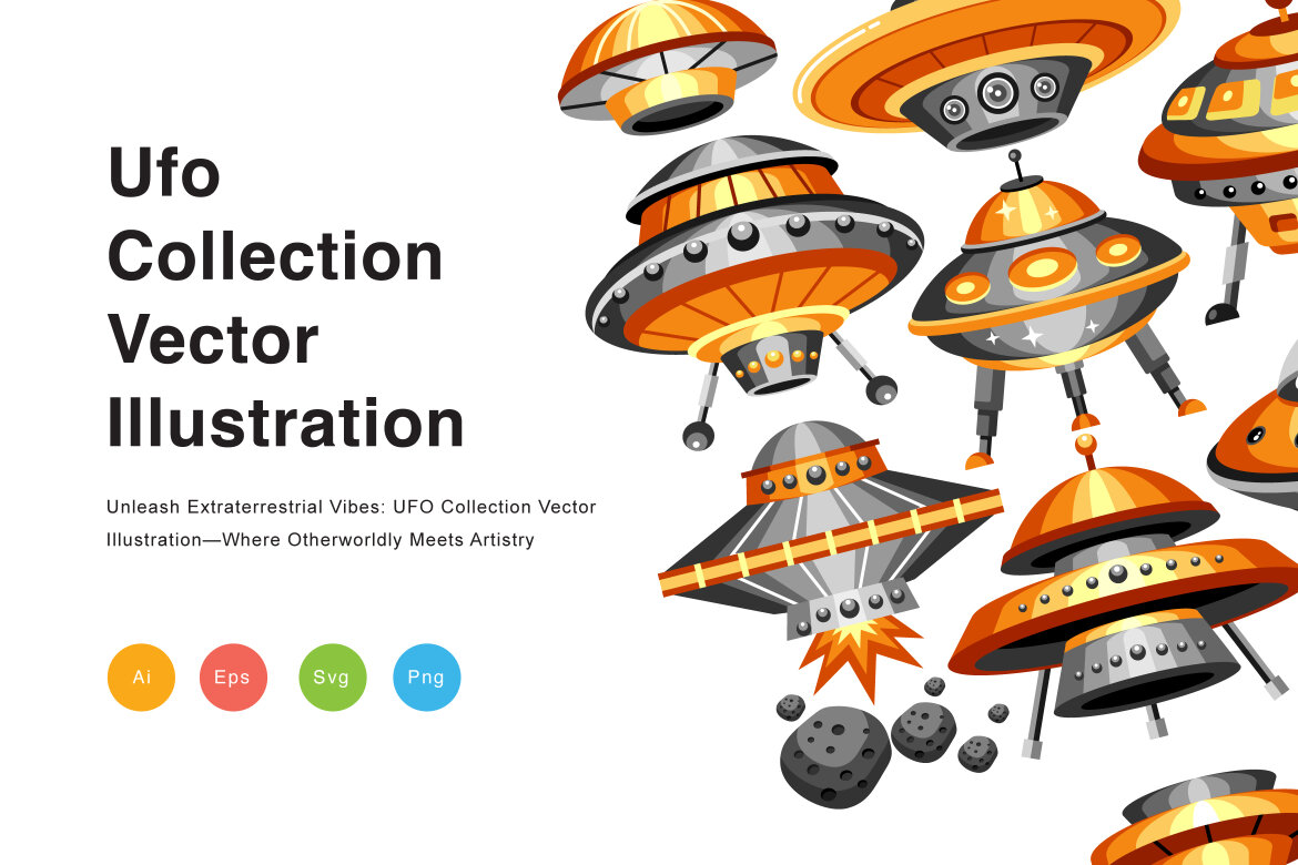 Ufo Collection Vector Illustration | Deeezy