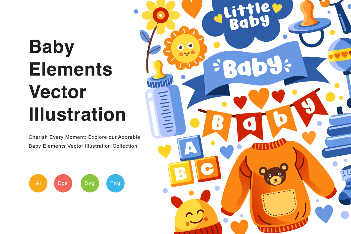 Baby Elements Vector Illustration | Deeezy