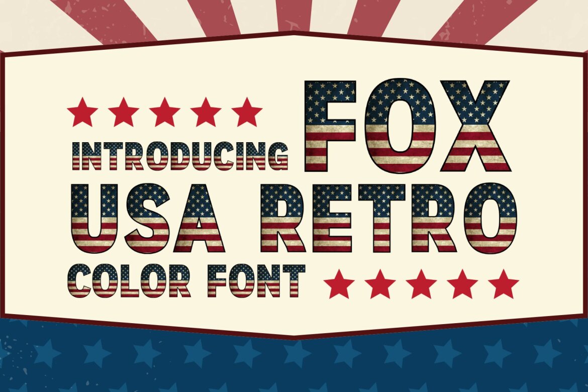 Fox Usa Retro Color Font | Deeezy