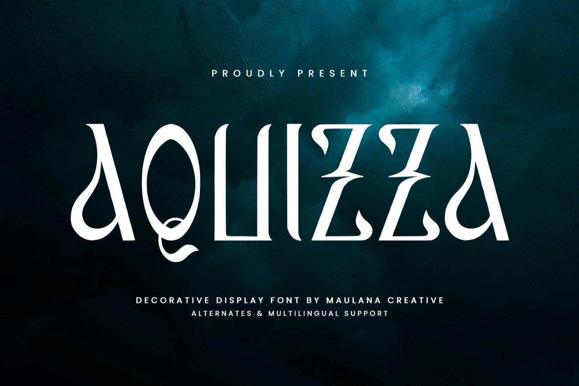Aquizza Decorative Display Font | Deeezy