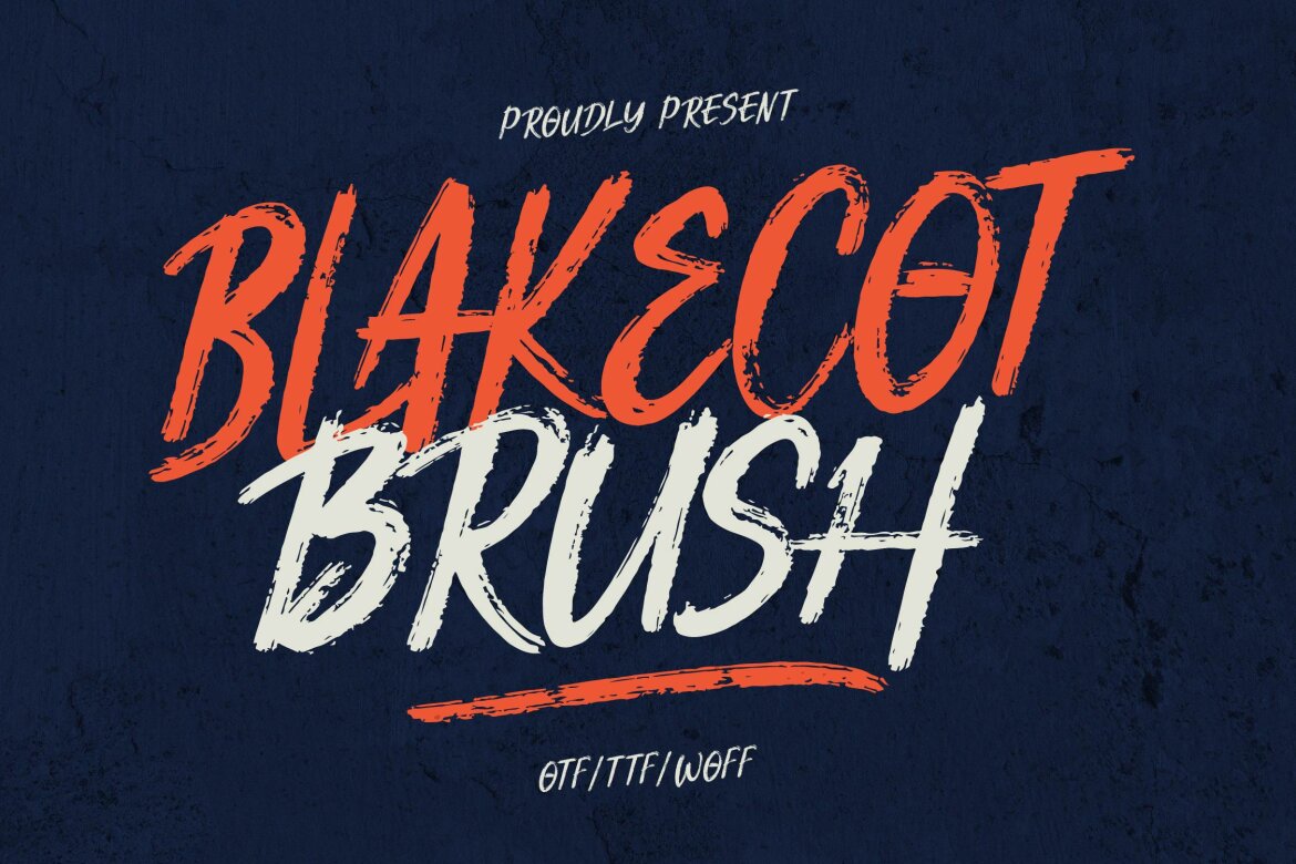 Blakecot Brush | Brush Font | Deeezy