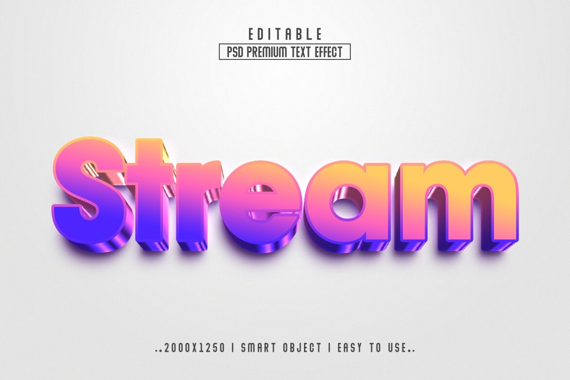 convey 3D editable psd text effect style | Deeezy