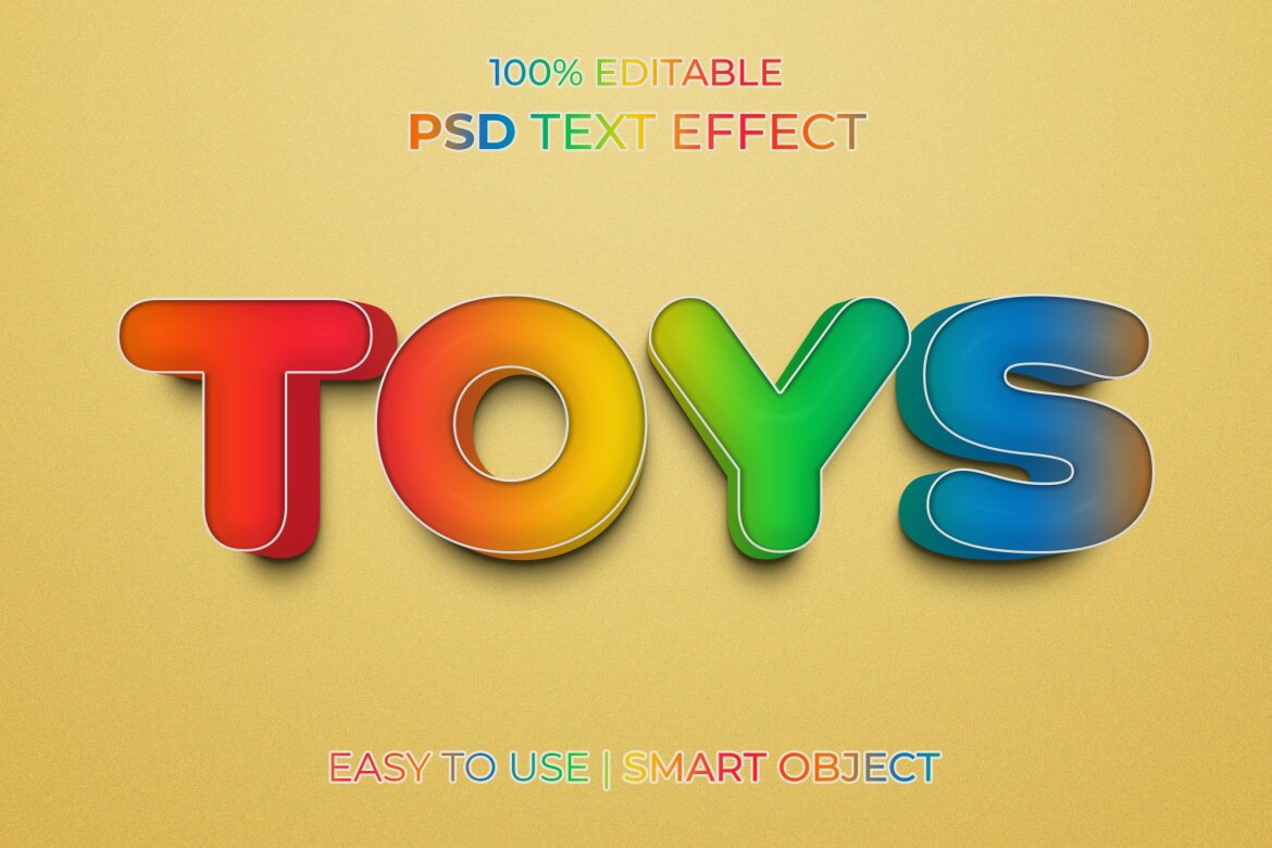 editable toys style text effect | Deeezy