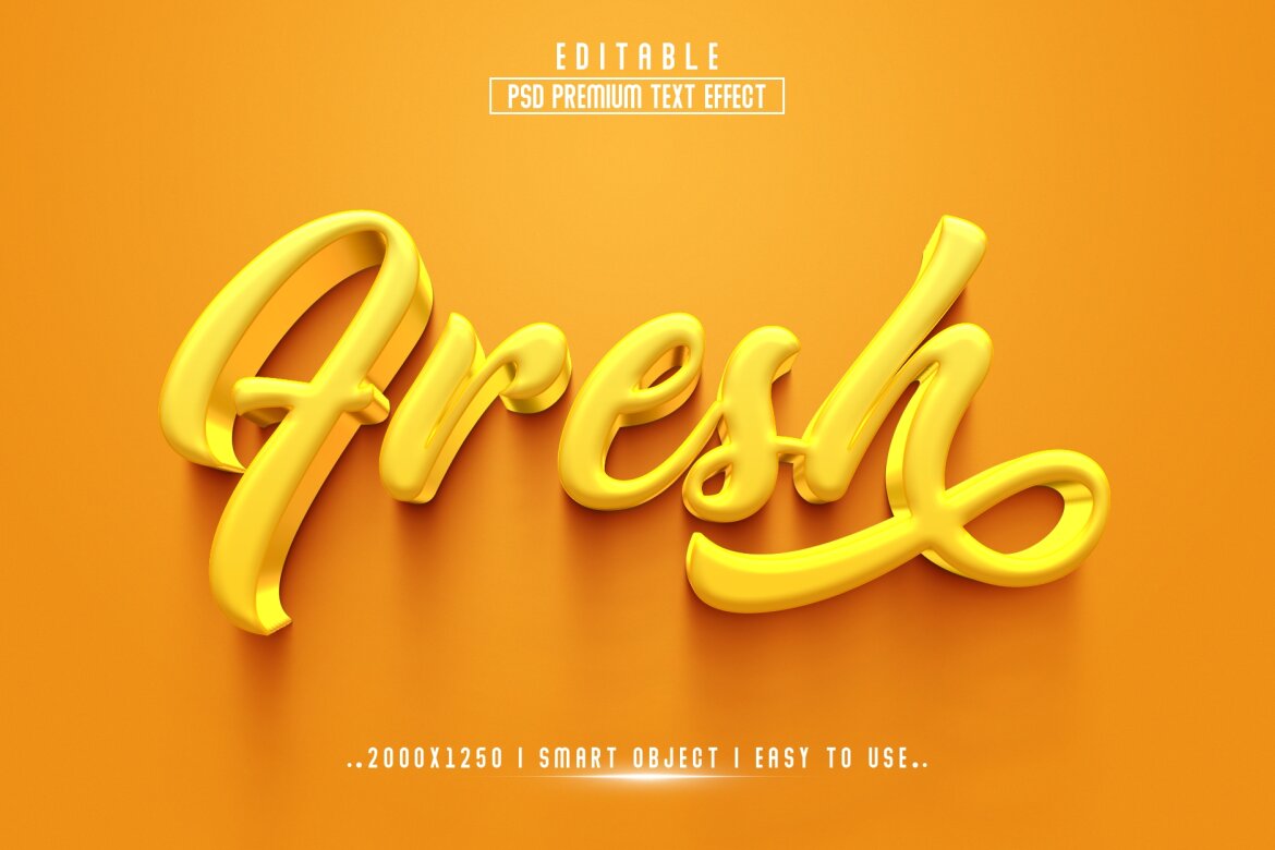 new style 3D editable PSD text effect (5) | Deeezy
