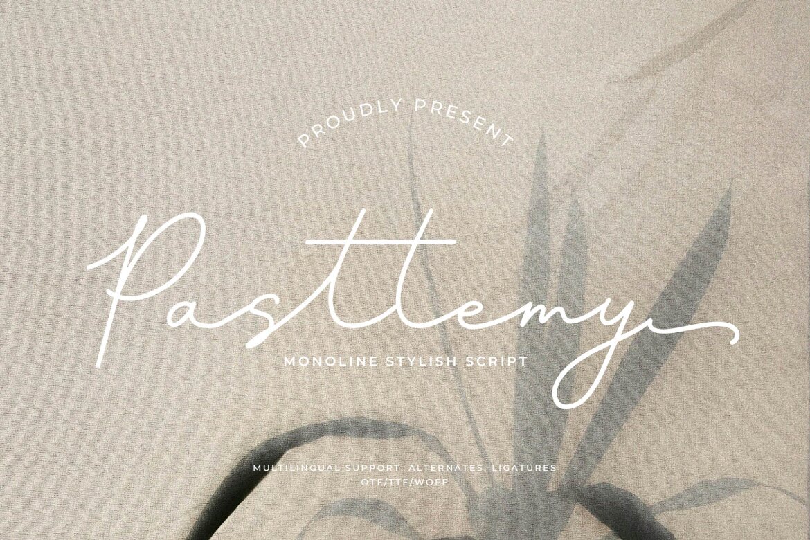 Pasttemy | Monoline Stylish Script | Deeezy