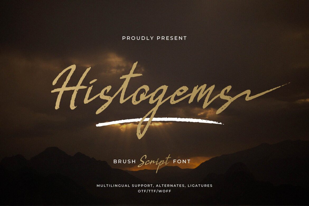 Histogems | Brush Script Font | Deeezy