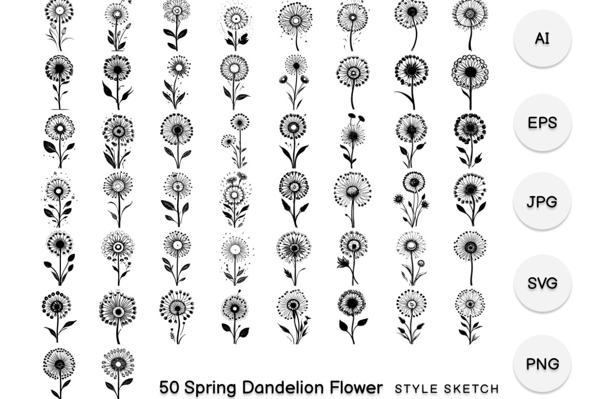 Spring Dandelion Flower Element Icon | Deeezy