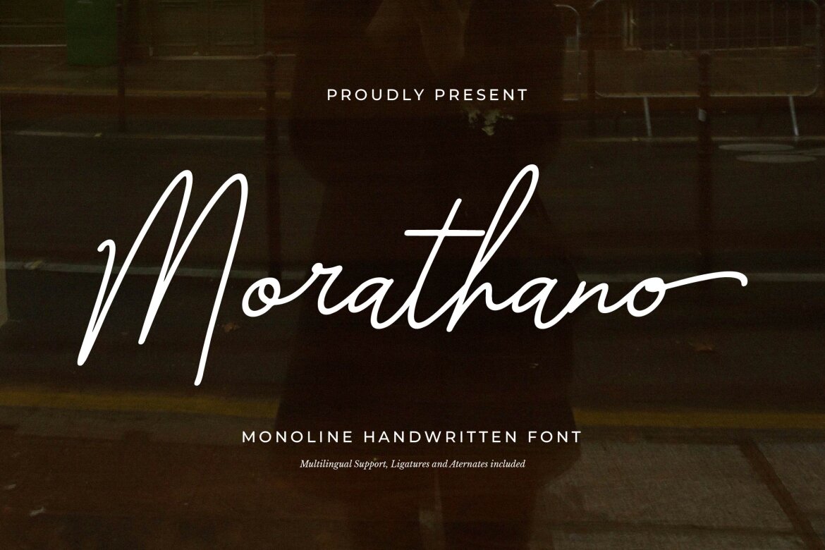 Morathano | Monoline Handwritten Font | Deeezy