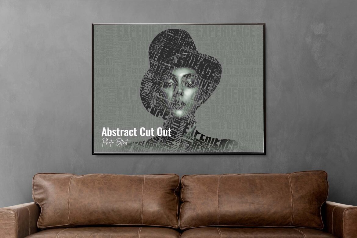 Abstract Cut Out Face Photo Effect Template | Deeezy