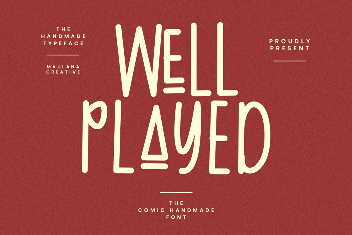 Well Played Handmade Display Font | Deeezy