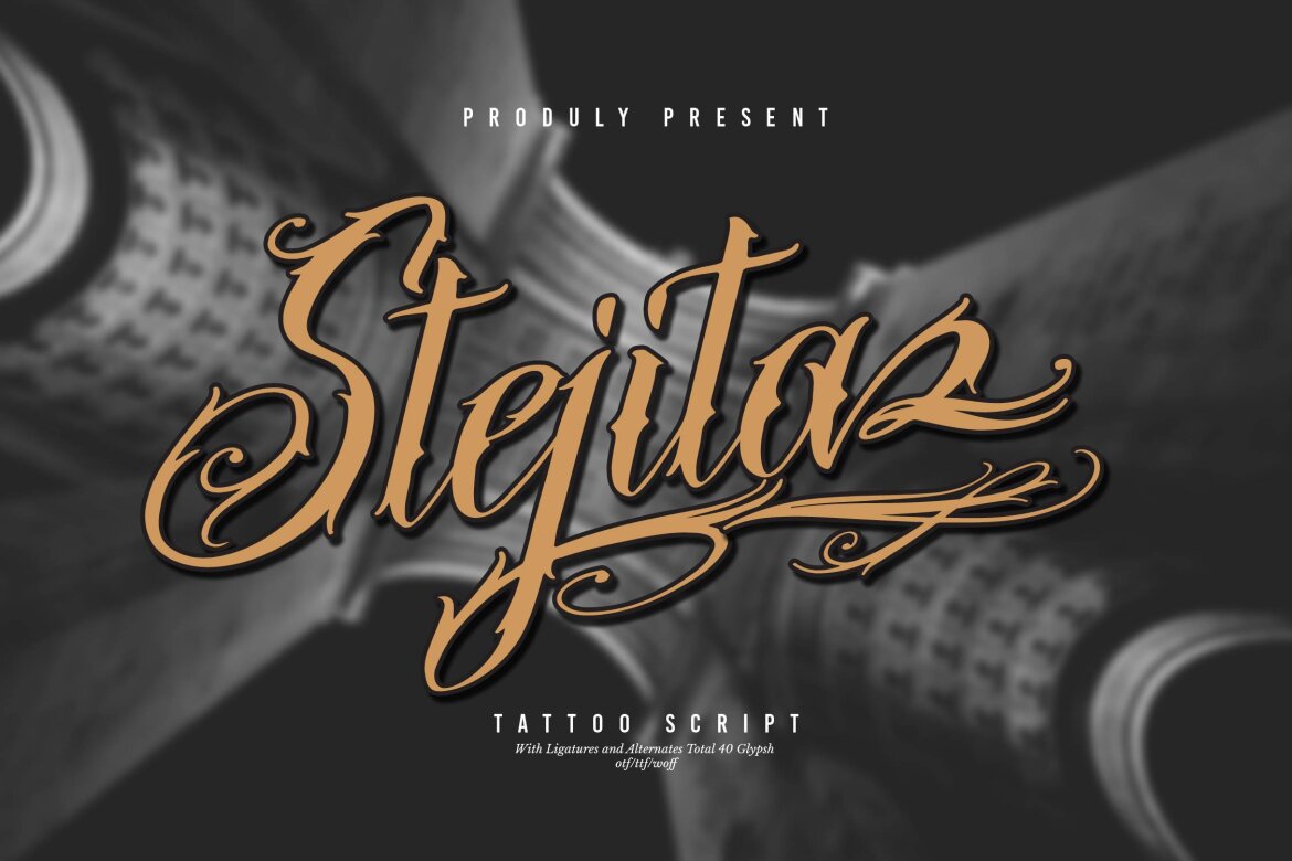 Stejita | Tattoo Script Font | Deeezy