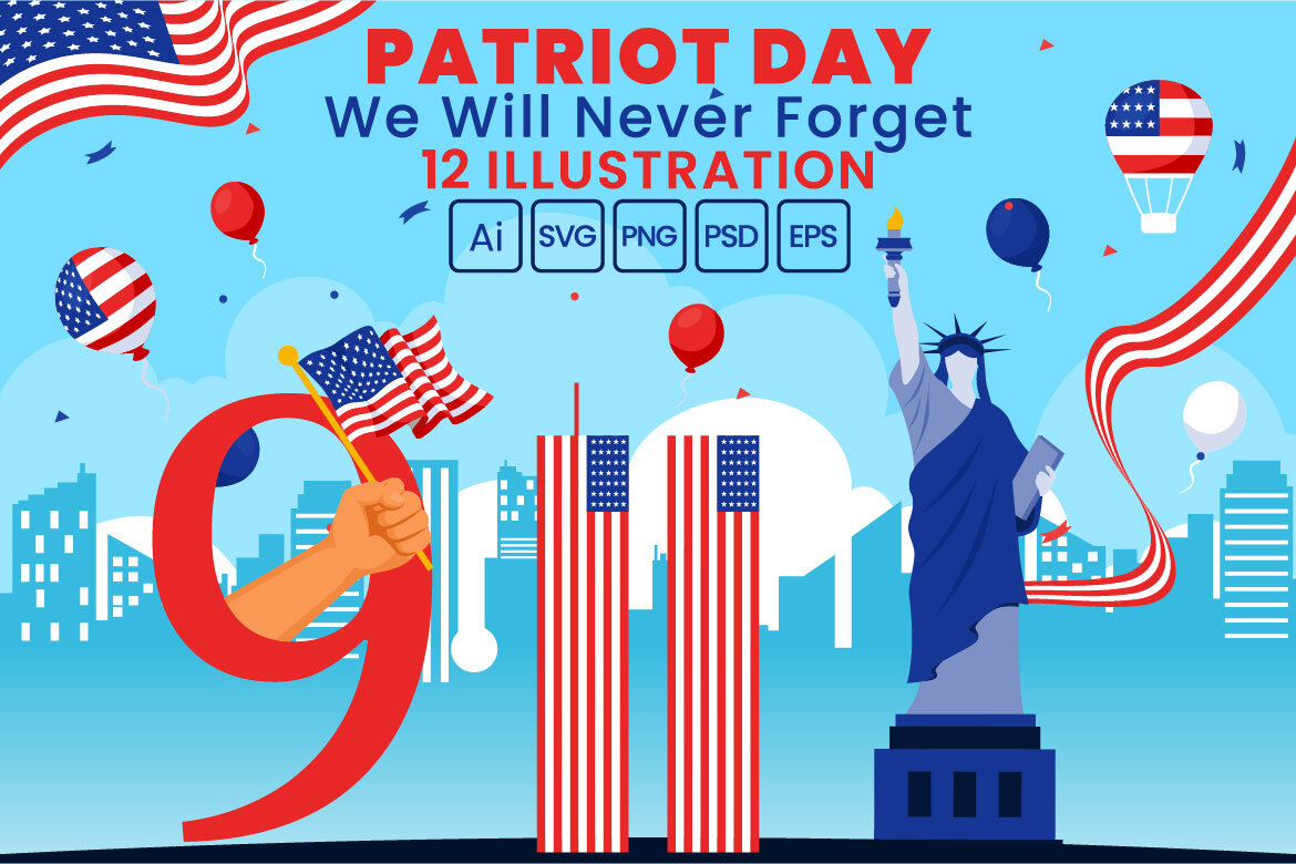 12 USA Patriot Day Illustration | Deeezy
