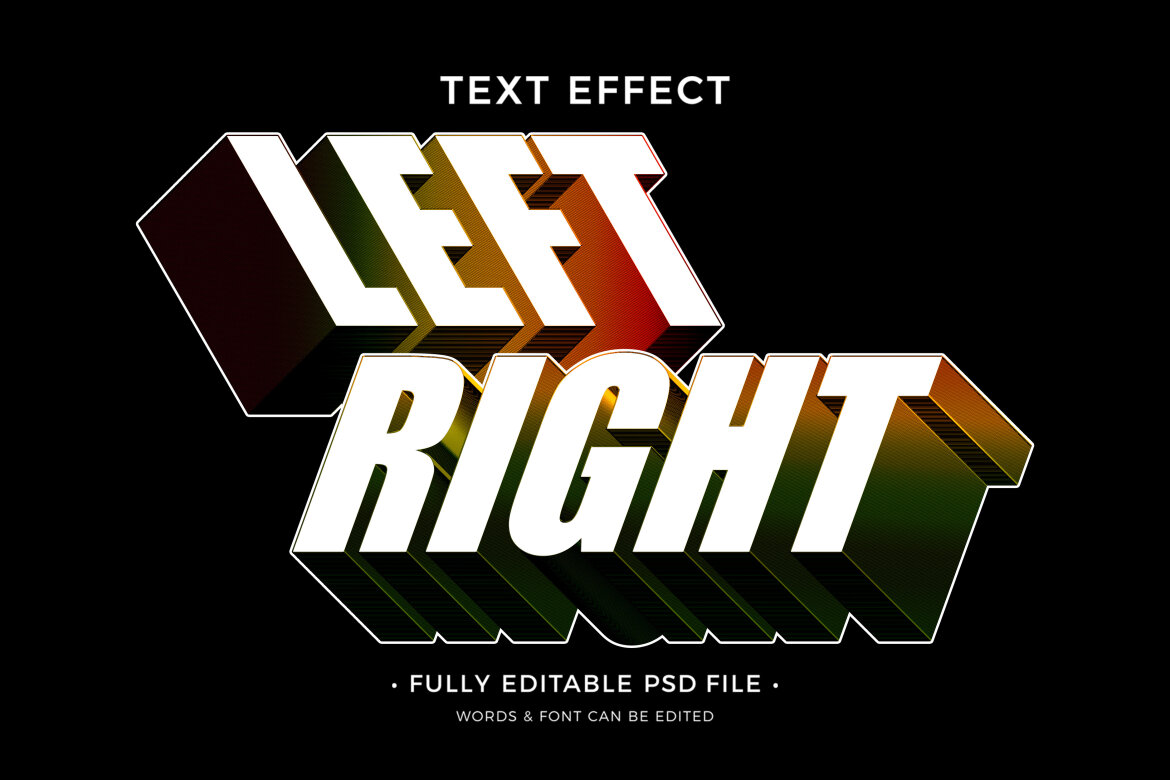 Direction Editable Premium 3d Psd Text Effect 9 | Deeezy