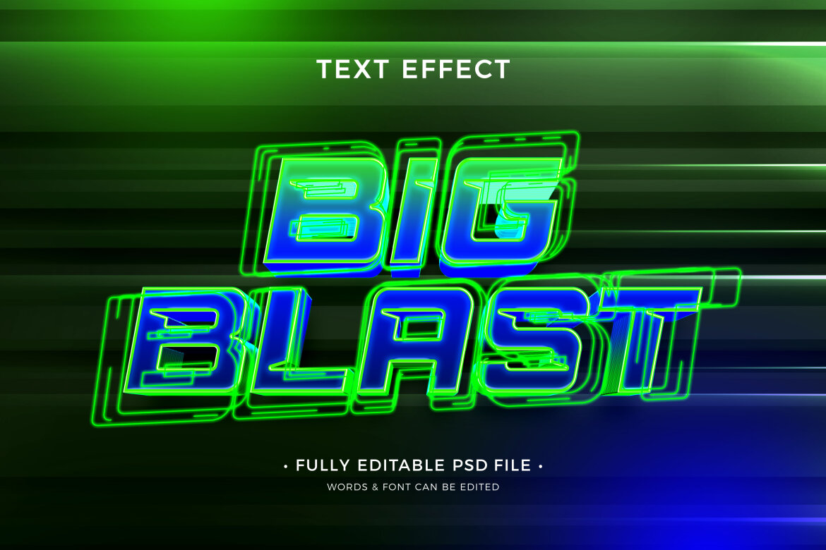 Big Blast Editable Premium 3d Psd Text Effect 2 (2) | Deeezy
