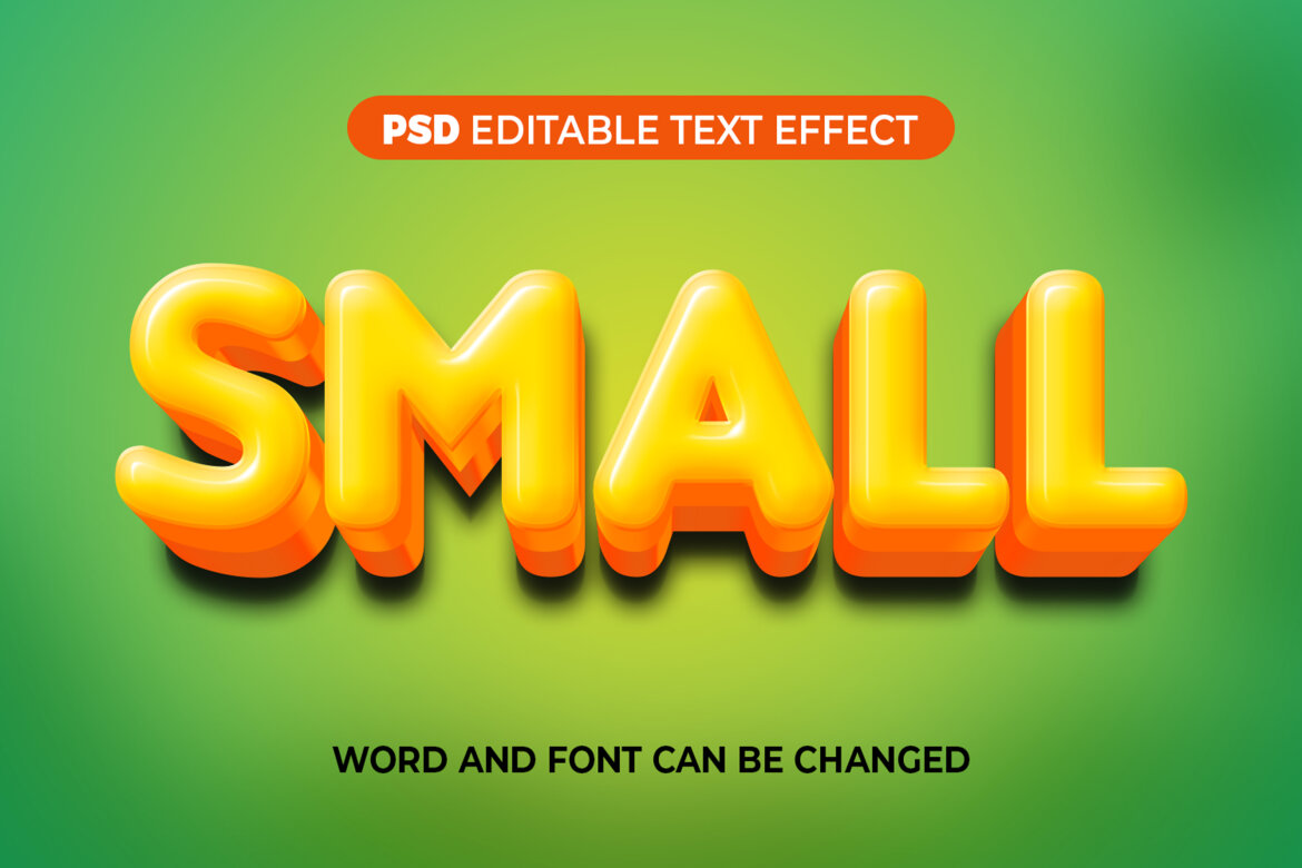 Small Editable Premium 3d Psd Text Effect | Deeezy