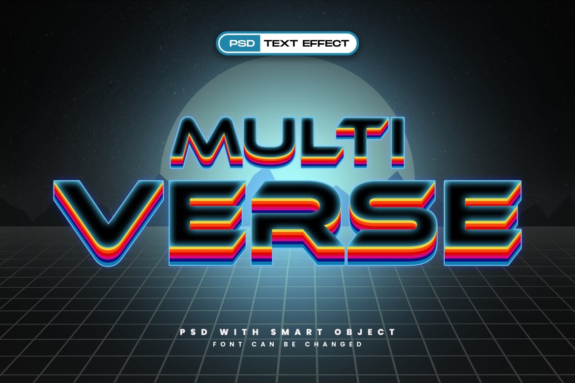 Multi Verse Editable Premium 3d Psd Text Effect (4) | Deeezy