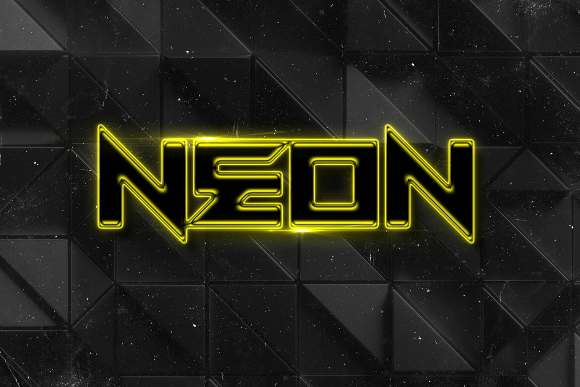 Neon Synth Editable Premium 3d Psd Text Effect (2) | Deeezy