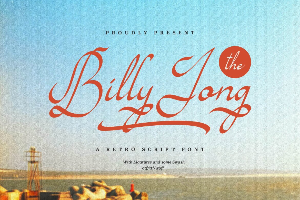 Billy Jong | Retro Script Font | Deeezy