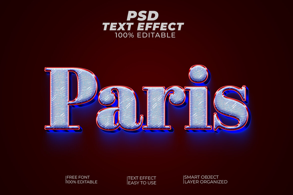 Paris Editable Premium 3d Psd Text Effect (2) | Deeezy