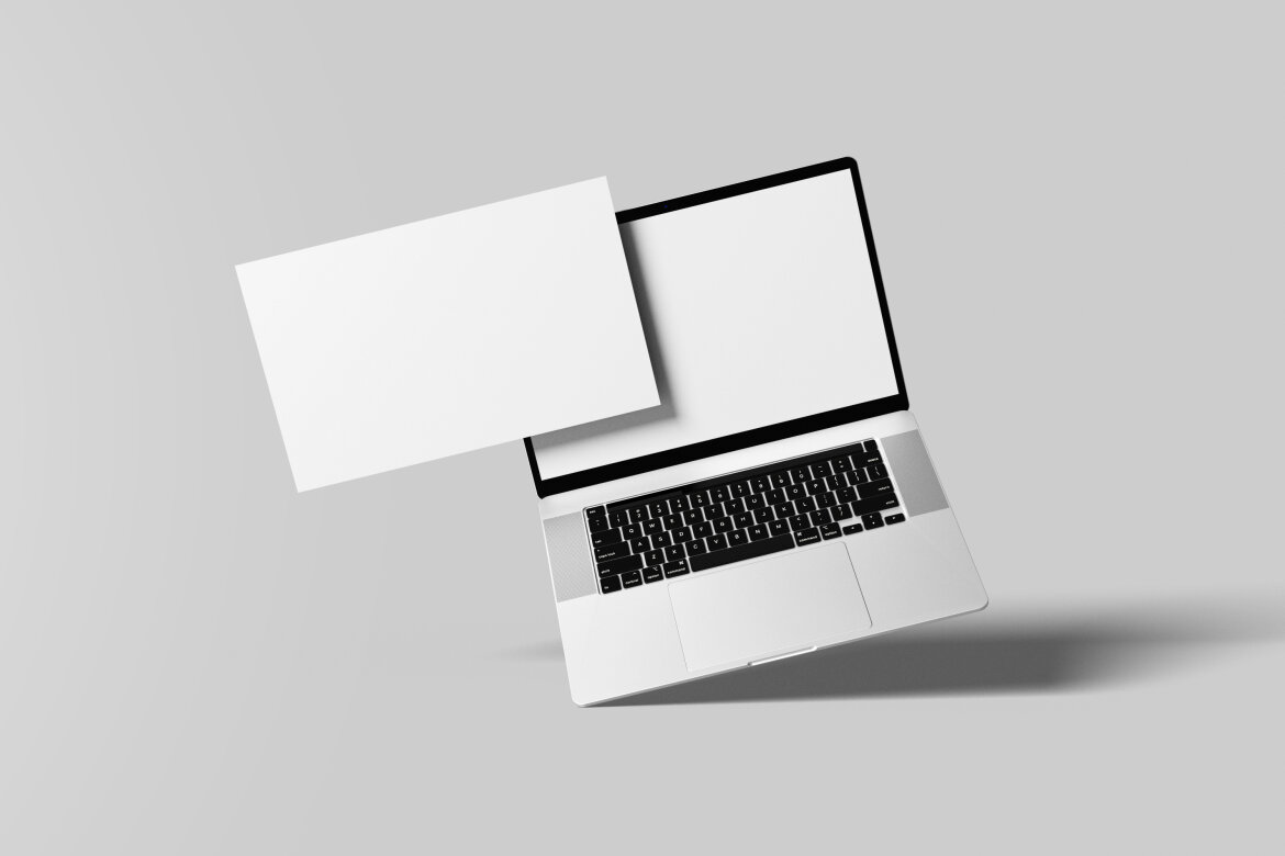 Floating Laptop Web FREE Mockup | Deeezy