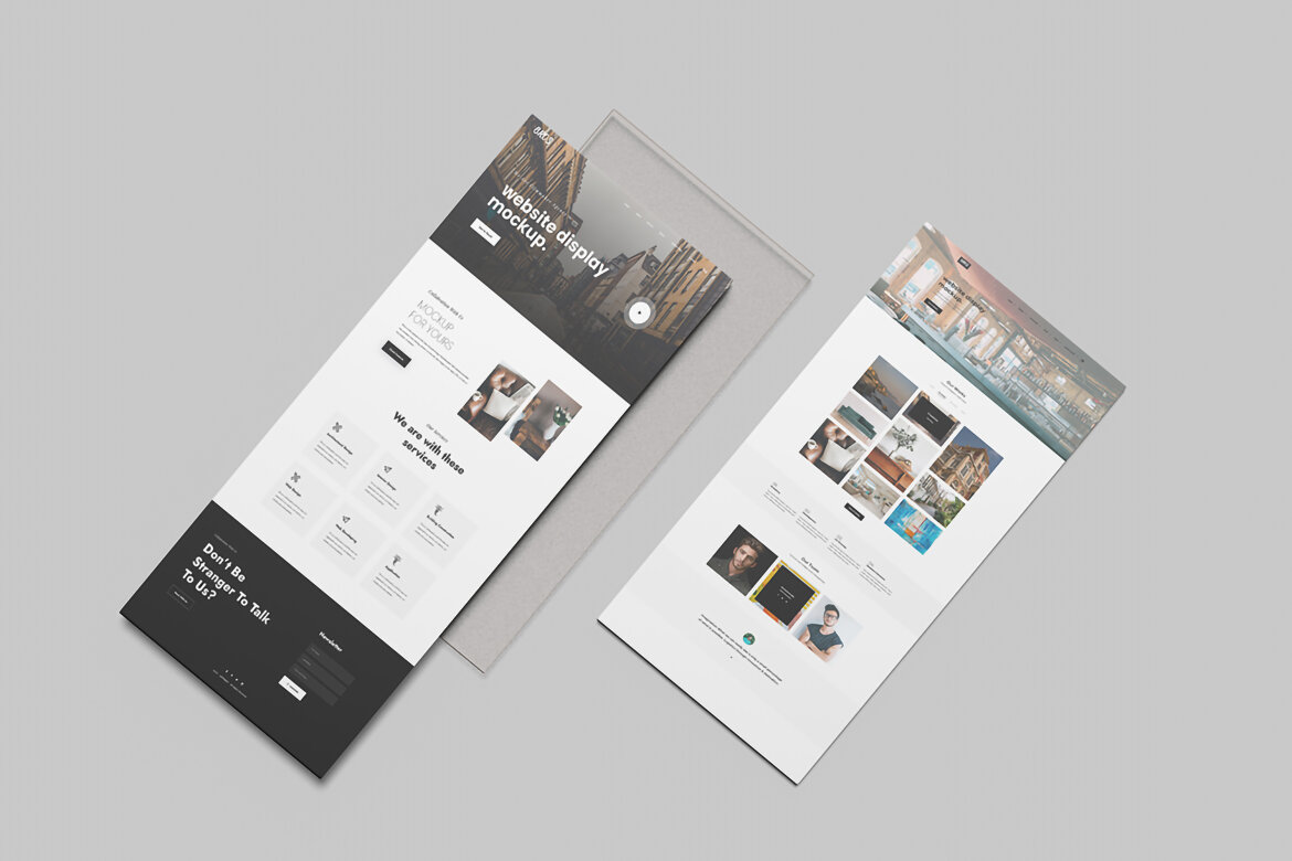 Top View Website Display Mockup | Deeezy