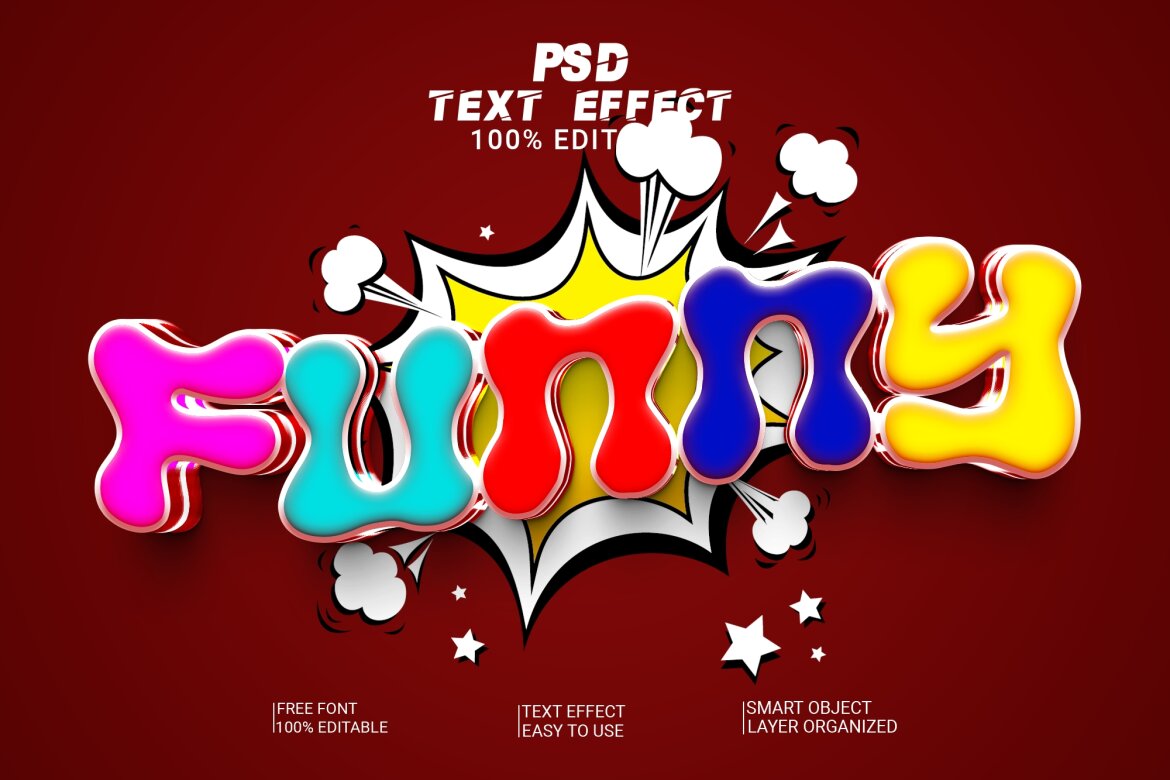 Funny Editable Psd Text Effect (2) | Deeezy