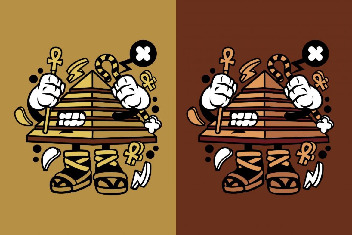 Pyramid Cartoon Character | Deeezy