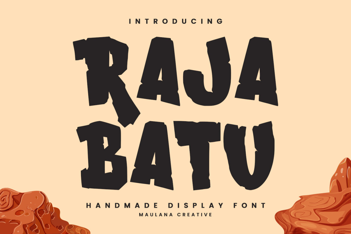Raja Batu Handmade Display Font | Deeezy
