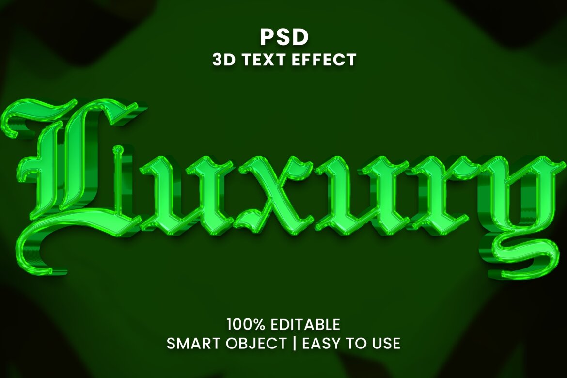 Luxury 3d Editable Modern Psd Text Effect (4) | Deeezy