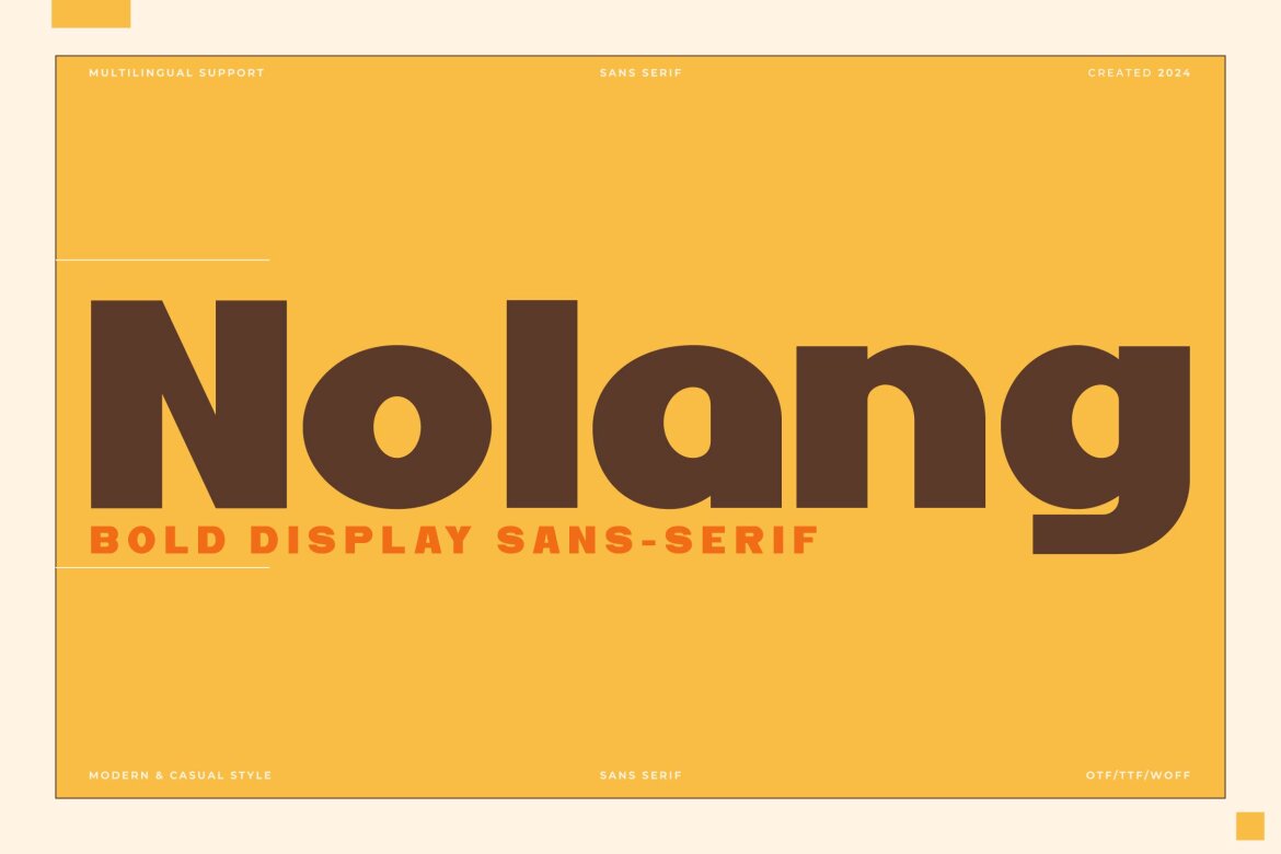 Nolang | Bold Display Sans Serif | Deeezy