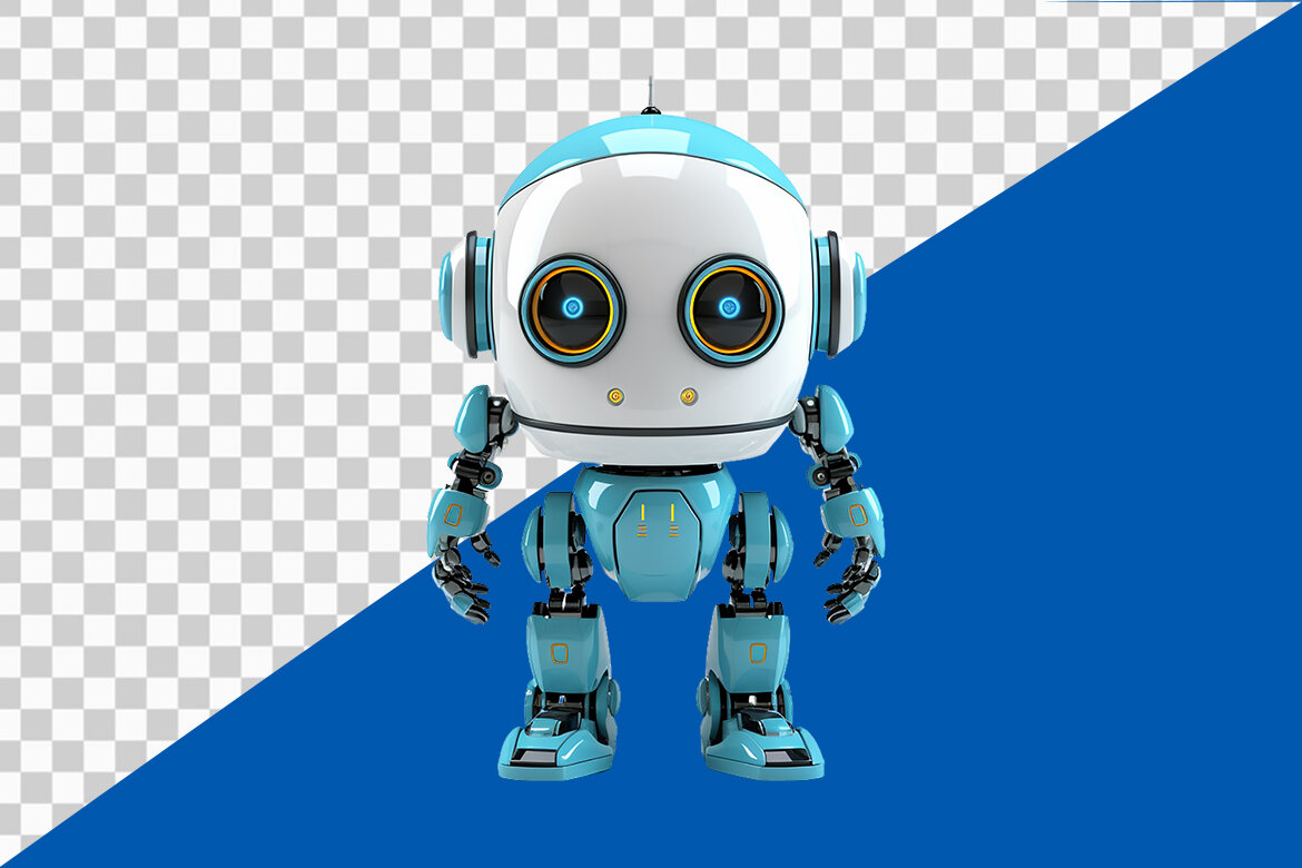 Robot on transparent background PNG image | Deeezy