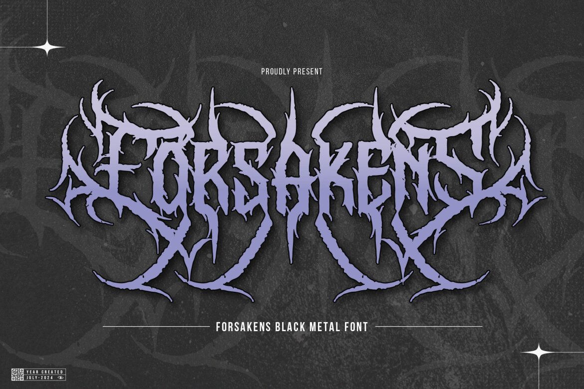 Forsakens | Black Metal Font | Deeezy
