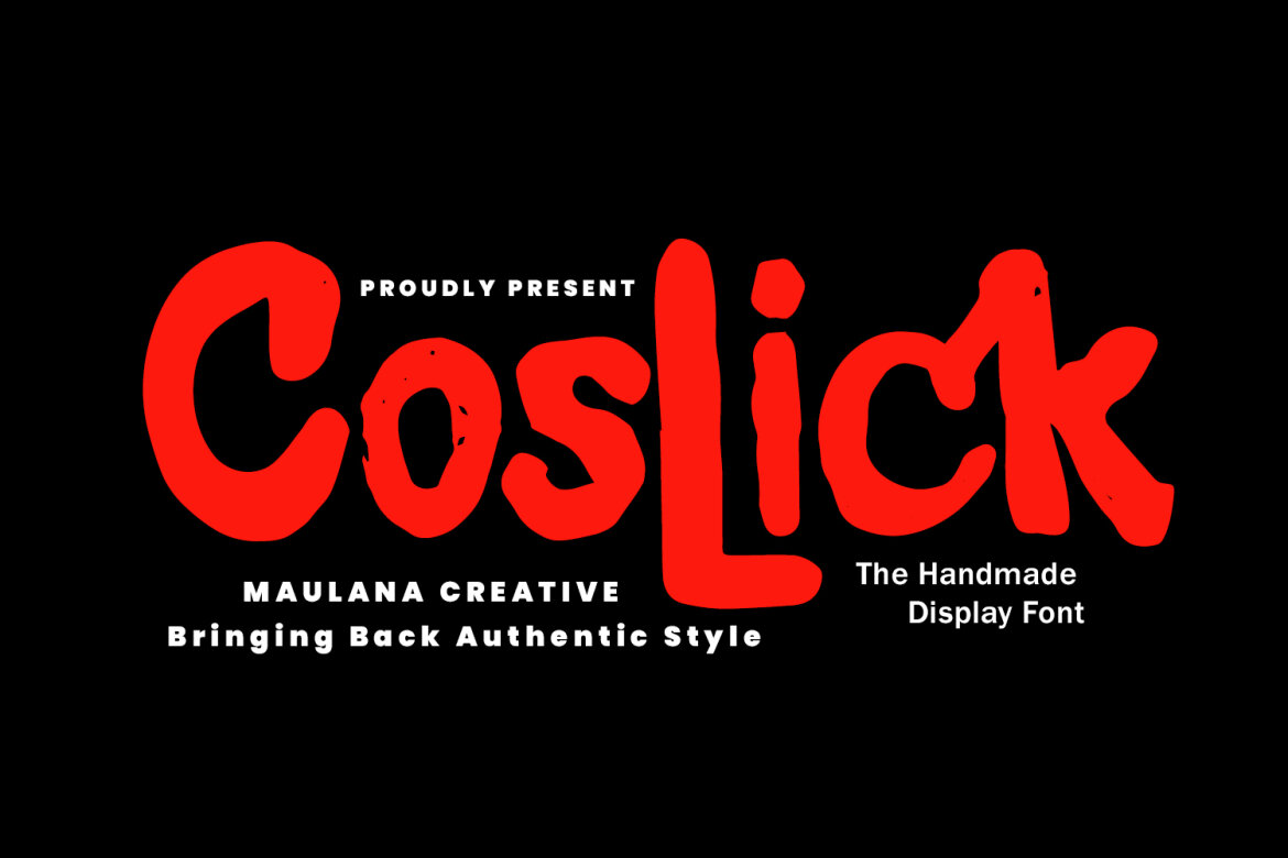 Coslick Handmade Display Font | Deeezy