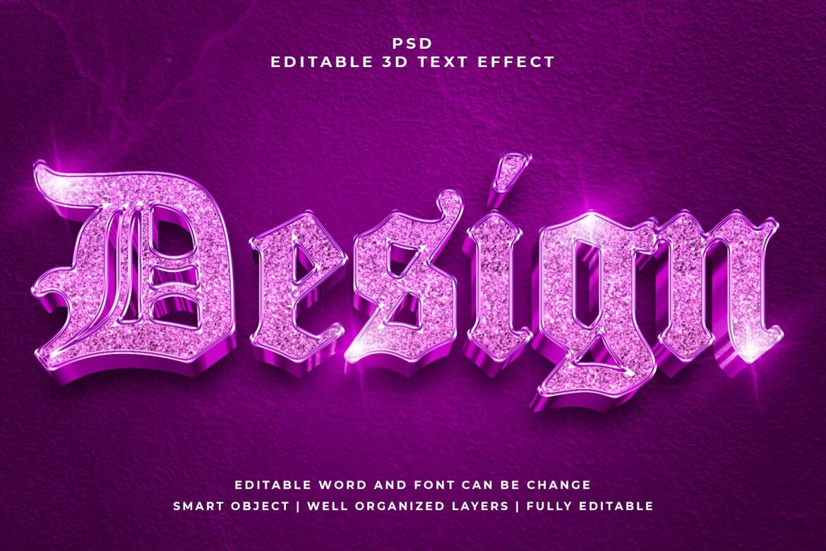 Luxury With Diamond 3d Premium Quality Editable Psd Text Effect (2) | Deeezy