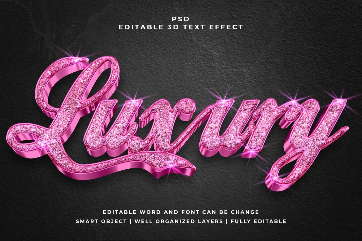 Luxury With Diamond 3d Premium Quality Editable Psd Text Effect (5) | Deeezy